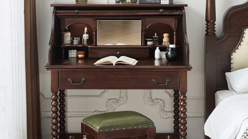 JASIWAY American - Style Vanity Table: Where Retro Charm Meets Modern ...