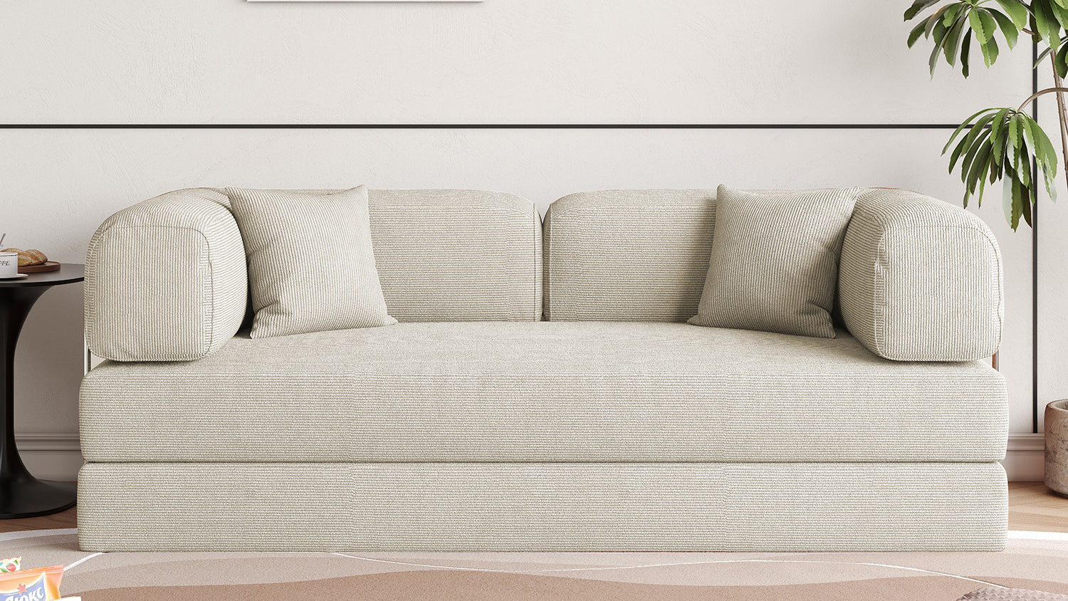 JASIWAY Corduroy Convertible Sofa Bed: A Transformative Gem for Contem ...
