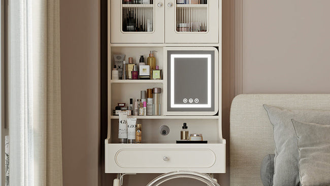 JASIWAY French Cream - style Vanity Table: Where Elegance Meets Functi ...