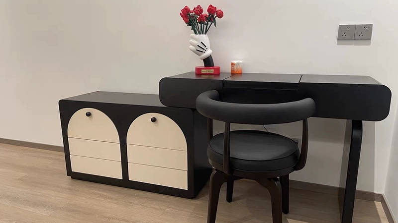 JASIWAY French Retro Cream Style Vanity Table: A Symphony of Elegance ...