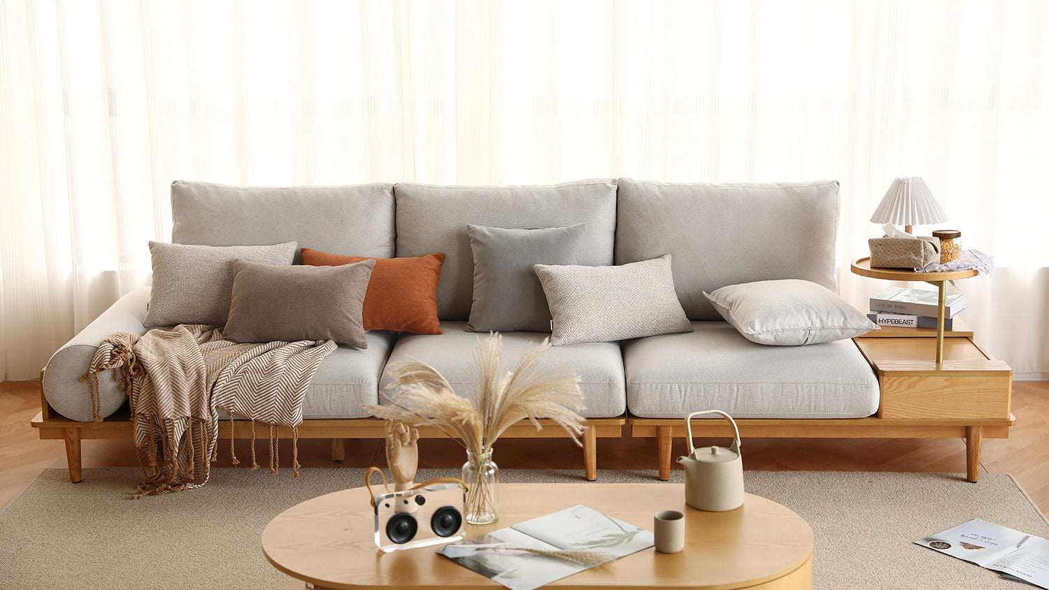 Embracing Tranquility with the JASIWAY Japandi Sofa: A Fusion of Elega ...