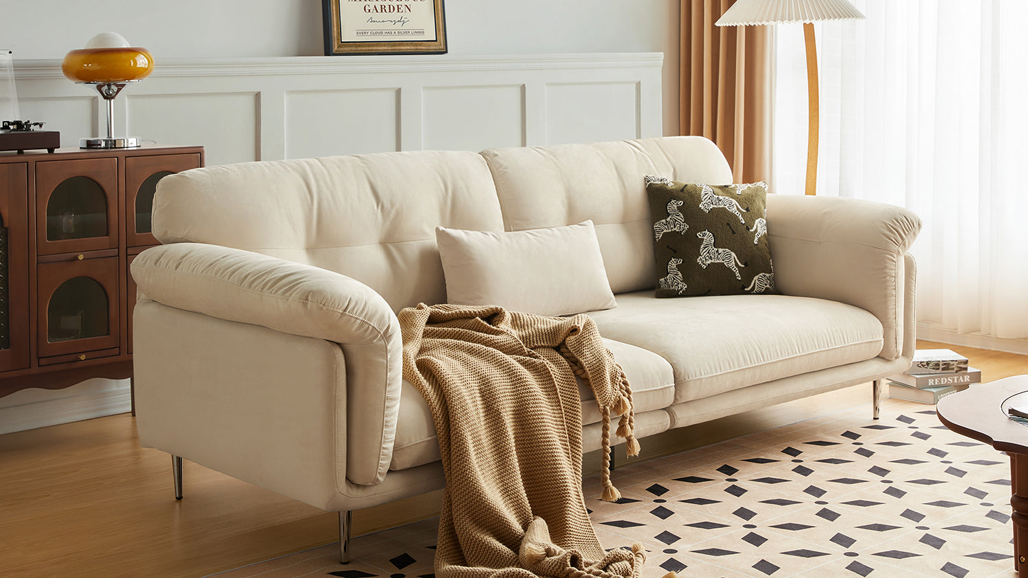 JASIWAY Modern Luxury Tech Velvet Fabric Sofa: A True Statement Piece ...