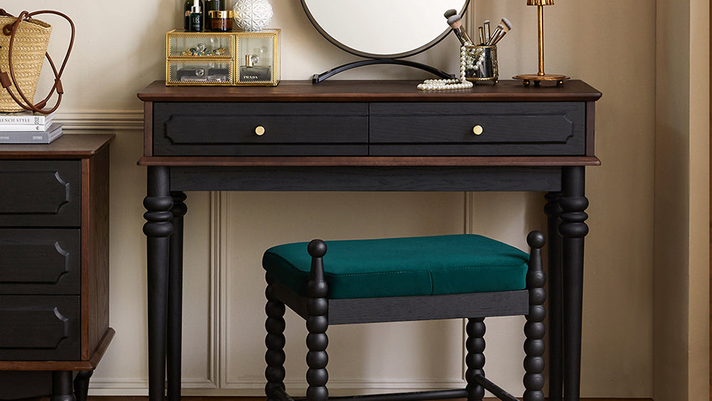JASIWAY Retro Style Vanity Table: Where Timeless Elegance Meets Modern ...