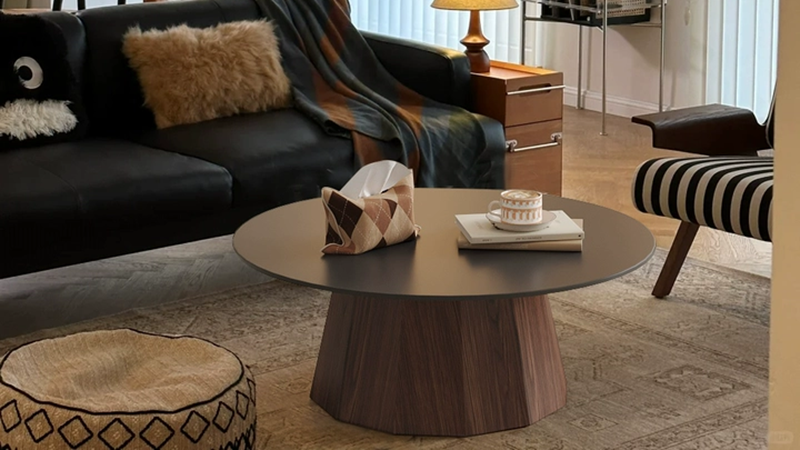 JASIWAY Round High - Low Combo Coffee Table: Where Elegance Meets Func ...
