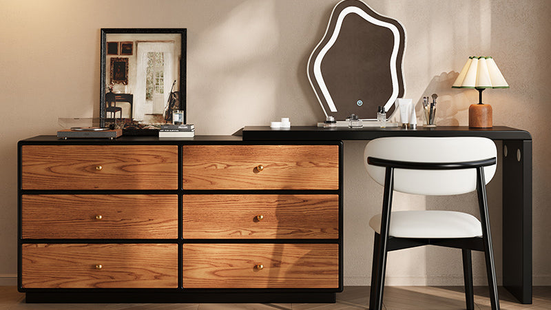 JASIWAY Vintage Black Vanity Table: Where Timeless Elegance Meets Mode ...