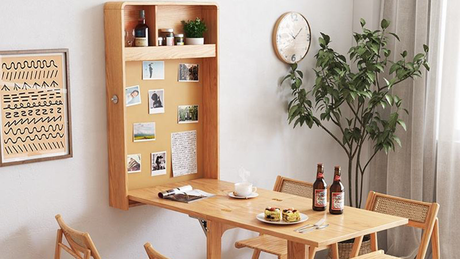 JASIWAY Wall-Mounted Folding Dining Table: The Space-Saving Magician f – JASIWAY Furniture