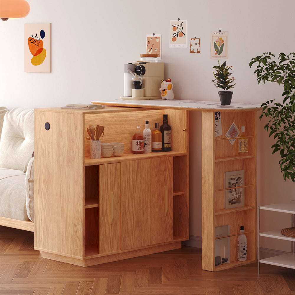 JASIWAY Expandable Solid Wood Bar Table – JASIWAY Furniture