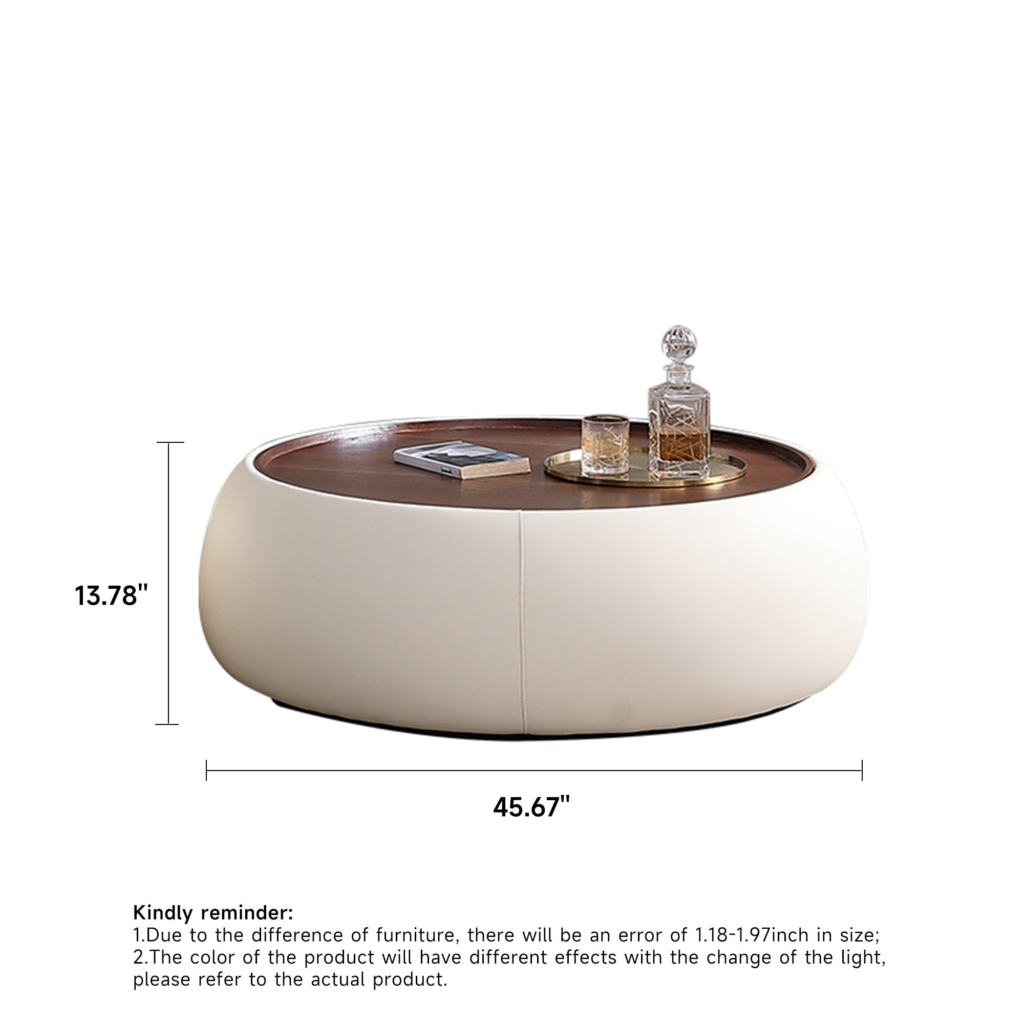 circle coffee table dimensions