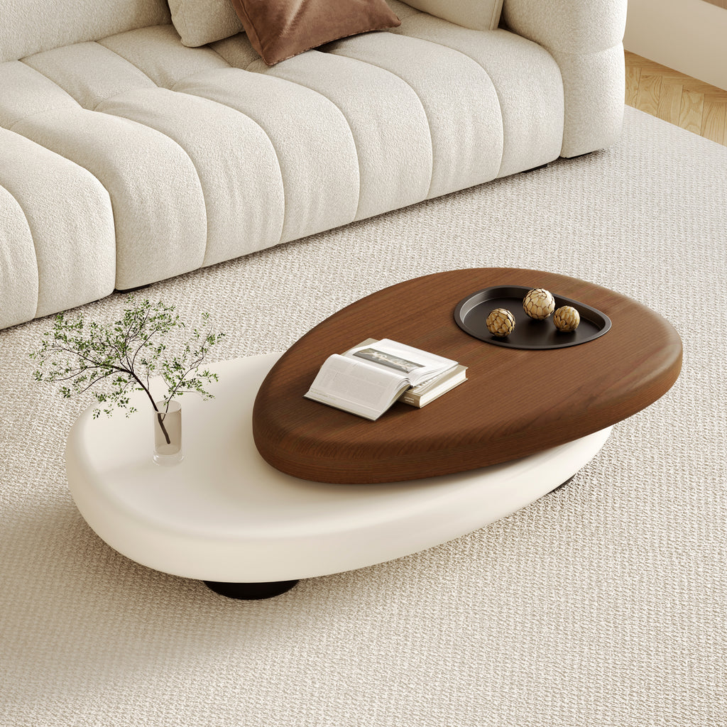 JASIWAY Modern Simple Innovative Coffee Table with Rotatable Design ...