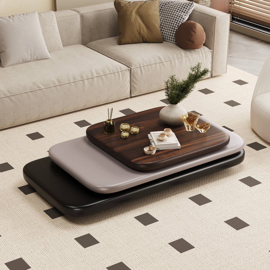 JASIWAY Modern Minimalist Creative Rotating Coffee Table – JASIWAY ...
