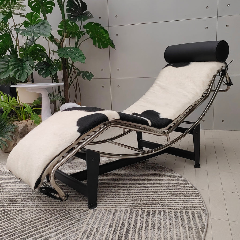 Modern Adjustable Chaise Chair in Curved Steel Frame – Comfortable ...