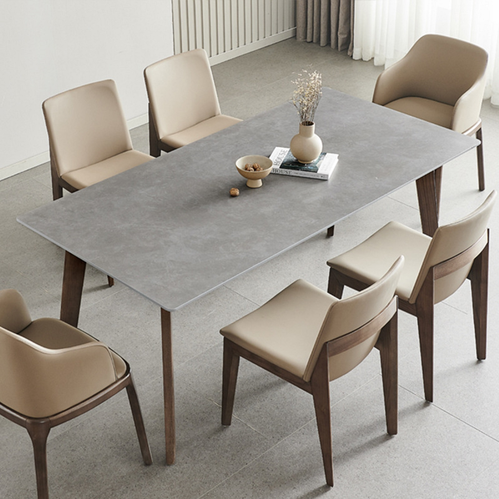 JASIWAY 63" Minimalist Luxury Rectangular Dining Table for 6 Person ...